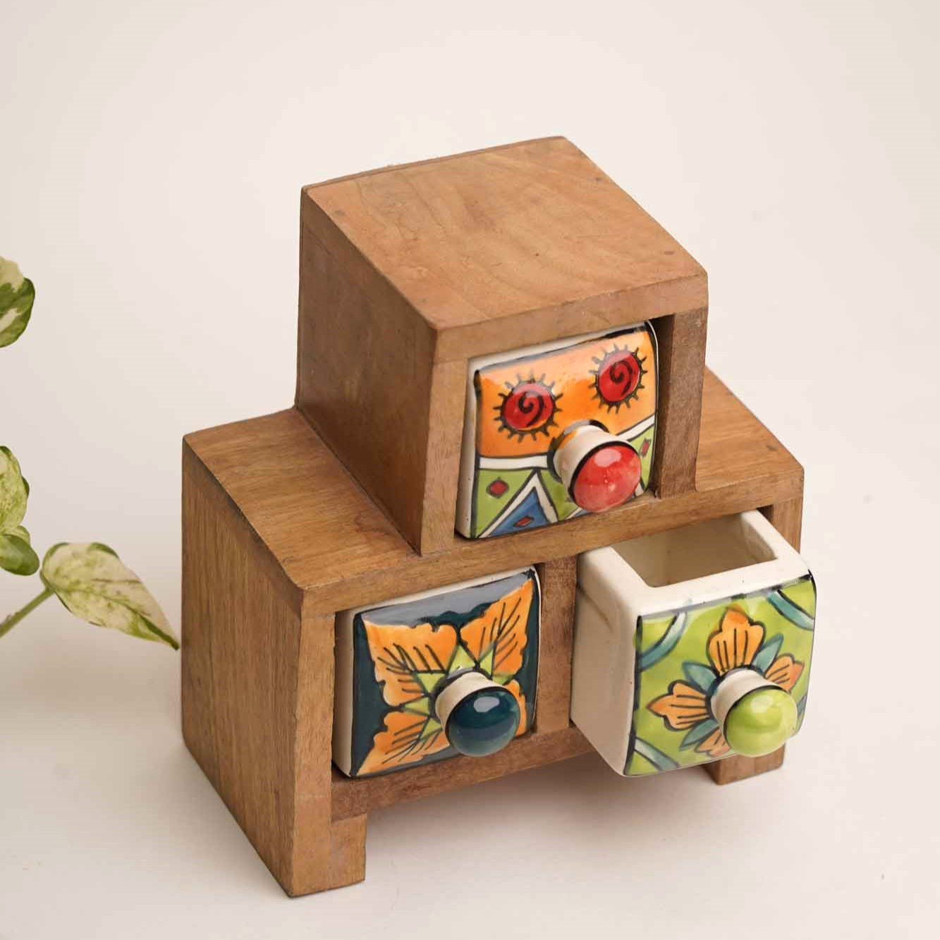 Handpainted Ceramic Drawers - Set of 3 – Local Kala