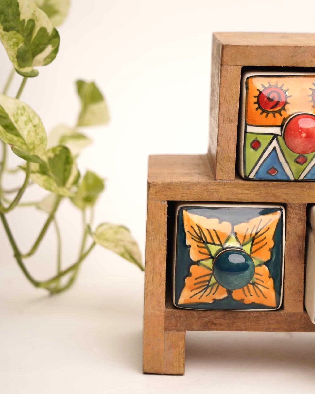 Handpainted Ceramic Drawers - Set of 3 – Local Kala